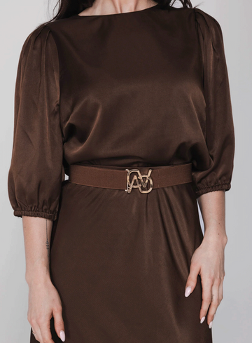 Accentil Top Jade jade top/expresso • Dirk de Wit Mode