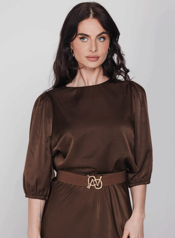 Accentil Top Jade jade top/expresso • Dirk de Wit Mode